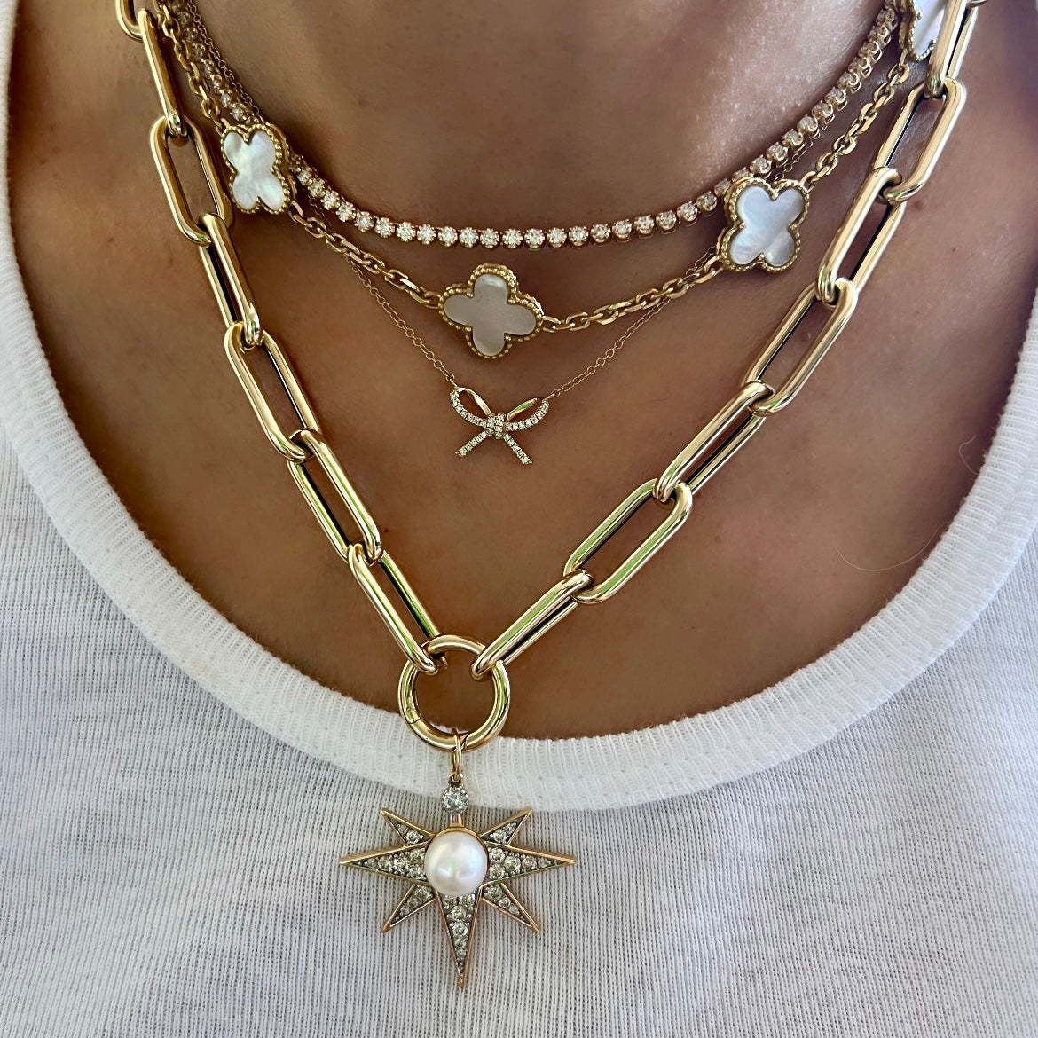 14KT Gold Wren Charm Chain – DilaraSaatci