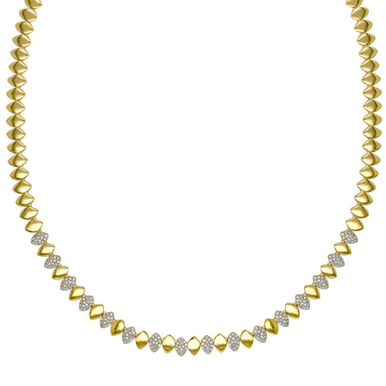 14KT Gold Diamond Marquise Look Dila Necklace – DilaraSaatci