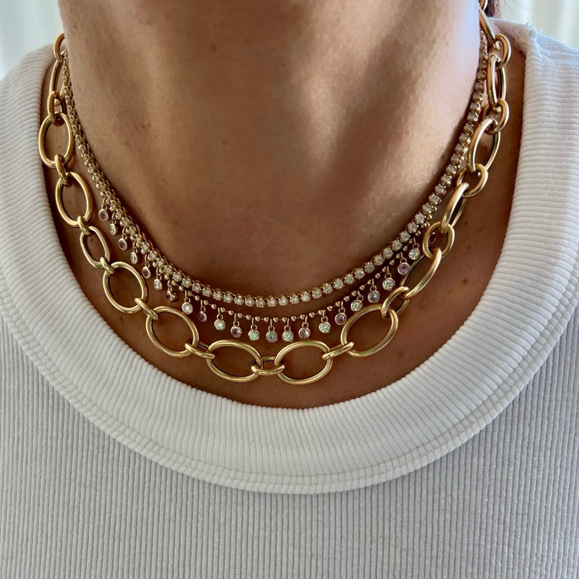 14KT Gold Sima Necklace/Bracelet Combo Two in One Chain – DilaraSaatci